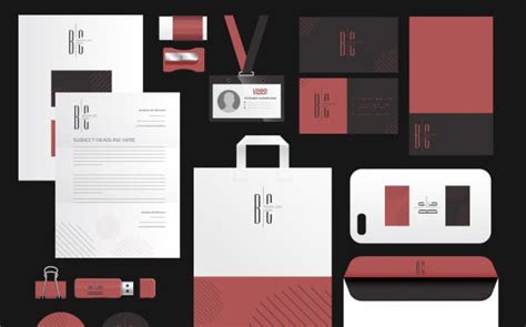 기업 브랜딩 아이덴티티는 텍스트 로고 타입 장식을 설정합니다 Ai Eps Uidownload