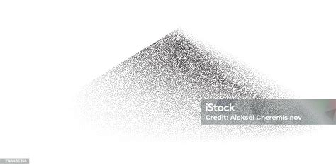 모래 언덕 산 풍경입니다 입자 소음 점묘 패턴 배경입니다 추상적인 언덕 에서 흑인 소음 점선 와 거친 효과 흰색에 고립 된 벡터