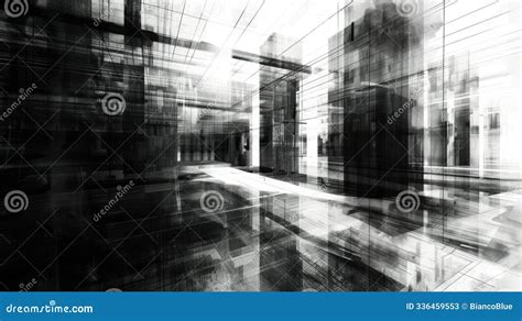 Mysterious Structure Abstract Science Fiction Style With Colorful Line Aig53 Stock Image