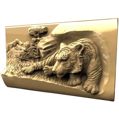 Tiger 3d Model Stl Relief For Cnc Stl Format 3d Relief Model Stl Router