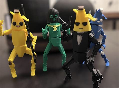 Agent Peely Dummy 13 Fnite Inspired 3d Printed Action Figure Fully