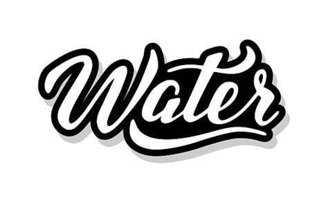 당신의 디자인 일러스트 개념에 대 한 물 서 예 템플릿 텍스트 필기 레터링 제목 벡터 단어 흰색 고립 된 배경 광고에 대한 스톡 벡터 아트 및 기타 이미지 Istock