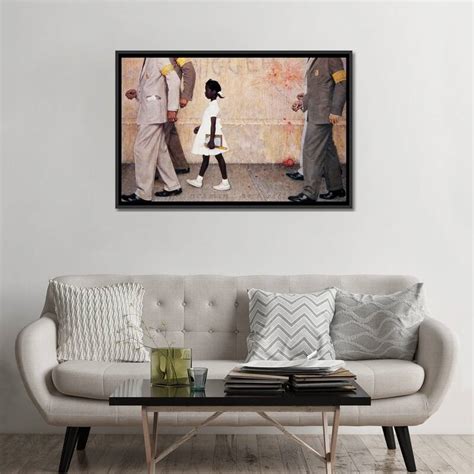 icanvas the problem we all live with ruby bridges by norman rockwell framed canvas print