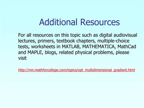Ppt Multidimensional Gradient Methods In Optimization Powerpoint