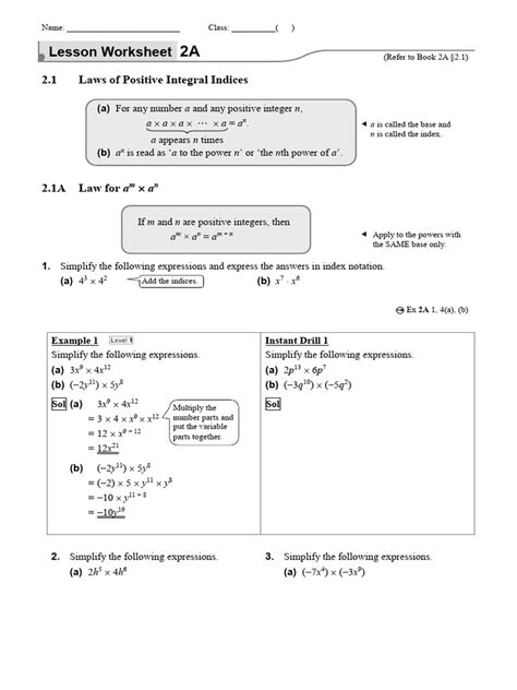 Math Ch2 Ws1 Pdf Mathematics Arithmetic