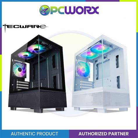 Tecware Infinity M2 Dual Tempered Glass Matx Case W 3x120mm Argb Fans