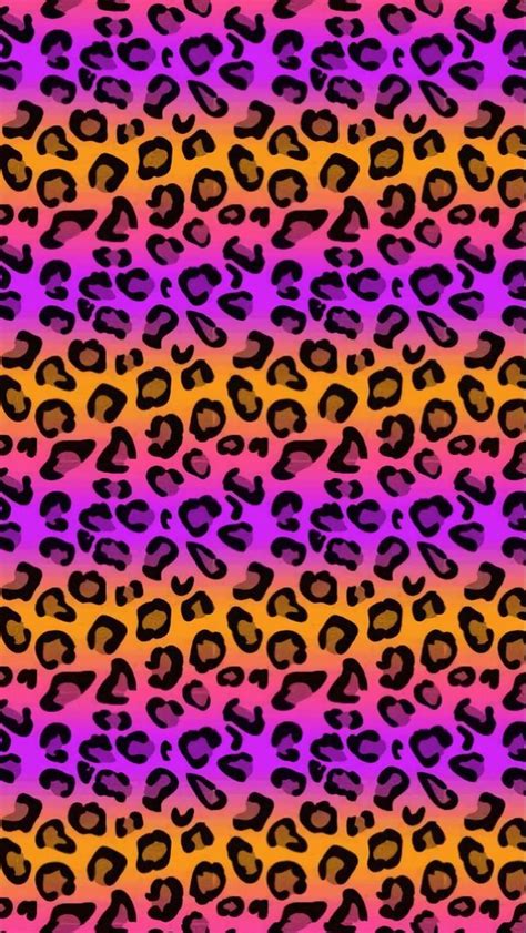 Holographic Leopard Print On Gradient Background Cute Holographic
