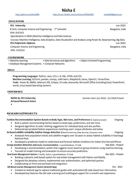 nisha resume pdf databases artificial intelligence