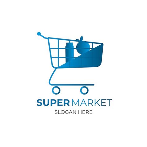 Concept De Logo De Supermarché Vecteur Gratuite