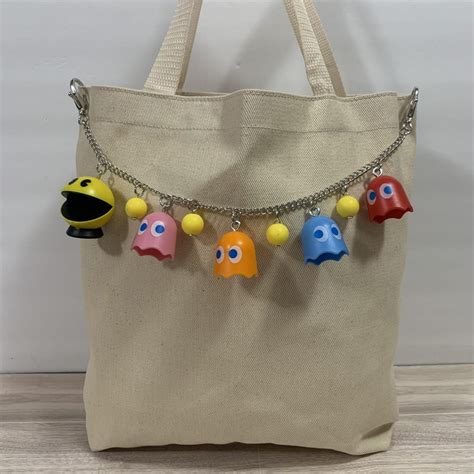 Pacman Bag Charm Retro Game Backpack Flair Junk Journal Accessory Etsy