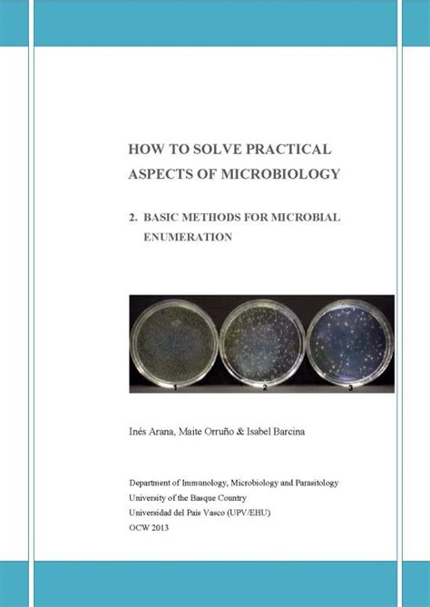 Solved Problems Pdf 87889 2 Basic Methods For The Enumeration Of Microorganisms
