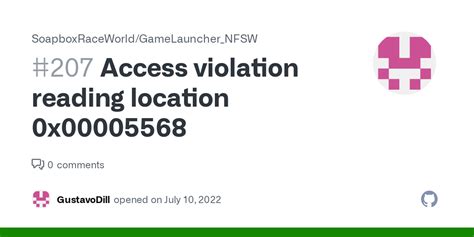 Access Violation Reading Location X Issue SoapboxRaceWorld GameLauncher NFSW
