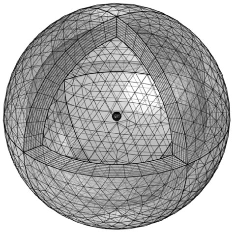 Meshed Model Of A Sphere With Four Capsules Inside A Pml Download