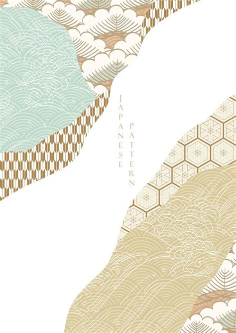Japanese Background With Geometric Pattern Vector Hand Draw Wave Decoration With Asian