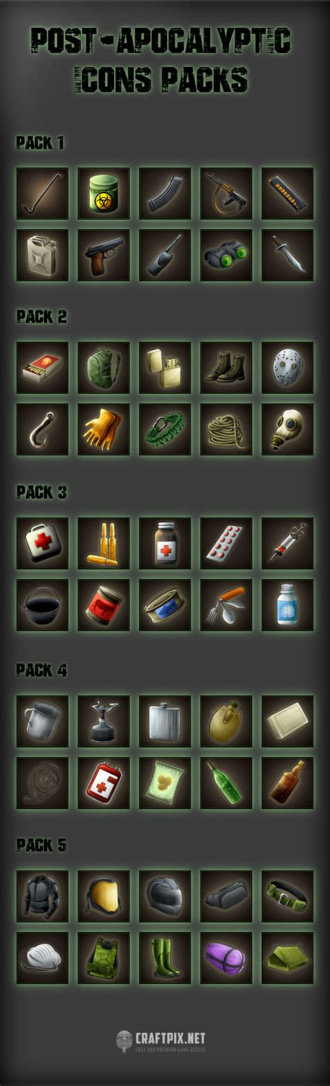 Post Apocalyptic Game Icons On Behance