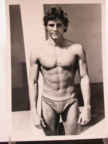 Vintage 1970s Beefcake Physique 5x7 Bandw Photo Of Hot Male W6 Pack In