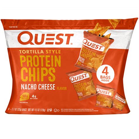 Quest Keto Friendly Nacho Cheese Tortilla Style Protein Chips 11oz 4