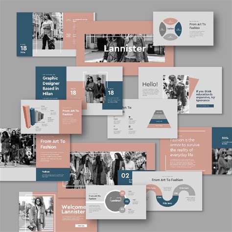 Шаблон презентации брендовой одежды компании Lannister Biecom Market