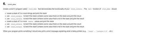 Solved 5 Stackcontains Create The Files Stackutilsh And