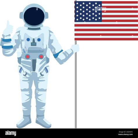 Astronaut American Flag