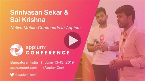 Check Out This Video From Appiumconf 2019 Native Mobile Commands In