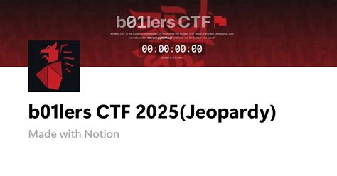 B01lers Ctf 2025jeopardy Notion