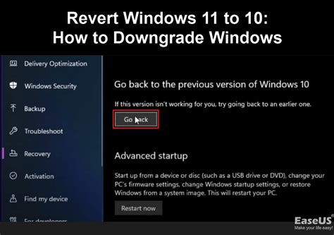 Revert Windows 11 To 10 2025 Guideline Easeus