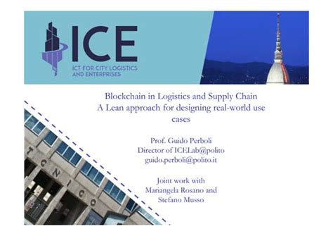 Blockchain In Logistics And Supply Chain A Lean Approach For Designing
