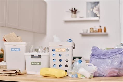 premium photo separated garbage in different containers
