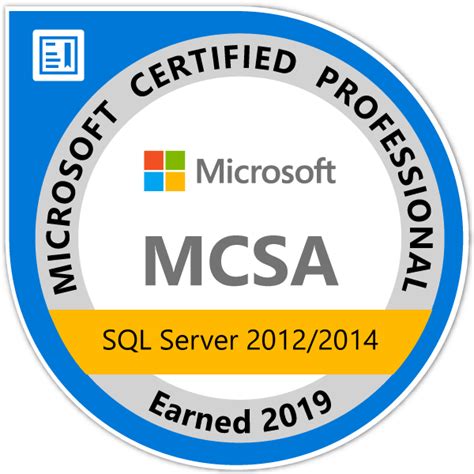 Mcsa Sql Server 2012 2014 Certified 2019 Acclaim