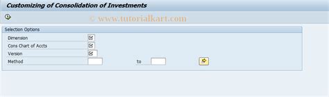 CX C SAP Tcode Customizing Of Cons Of Investments Transaction Code