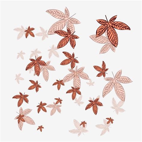 Hand Drawn Leaves Of Plant Floating Hand Drawn Plants Hand Drawn