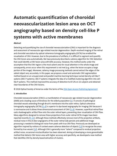 Automatic Quantification Of Choroidal Neovascularization Lesion Area On Oct Angiography Based On