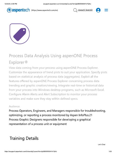 Process Data Analysis Using Aspenone Process Explorer Pdf