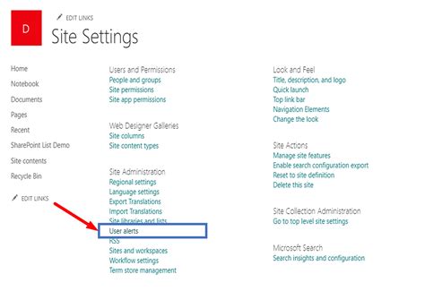 Sharepoint Alerts Create And Manage Alerts