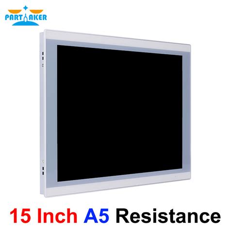 15 인치 Led 산업용 패널 Pc 수입 5 와이어 저항 인텔 J1900 J6412 3 세대 5 세대 I3 I5 올인원