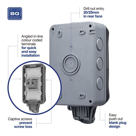 Bg Ip66 Single 13a Socket With Large Enclosure 1 Gang Unswitched Toolstation