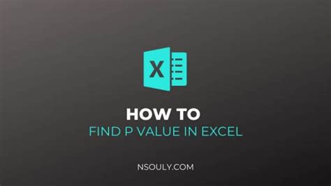 P Value Excel Camshisa