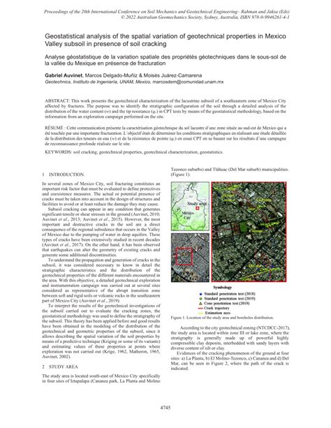 Pdf Geostatistical Analysis Of The Spatial Variation Of Geotechnical Properties In Mexico
