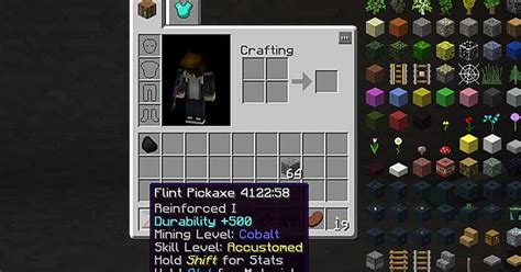 Flint Pickaxe With A Cobalt Mining Level Imgur