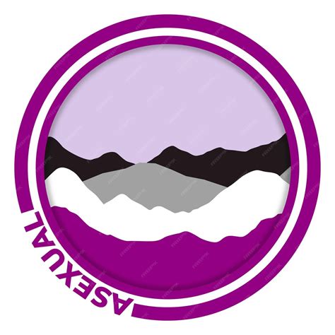 Premium Vector Asexual Flag With Mountain Pattern Hills With Pride Colors