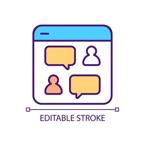 Icône De Couleur Rvb De Chat En Direct Plateforme De Commentaires