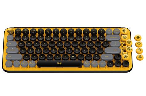 Logitech POP Keys Wireless Bluetooth Mechanical Keyboard Blast Yellow Mixiong Technology