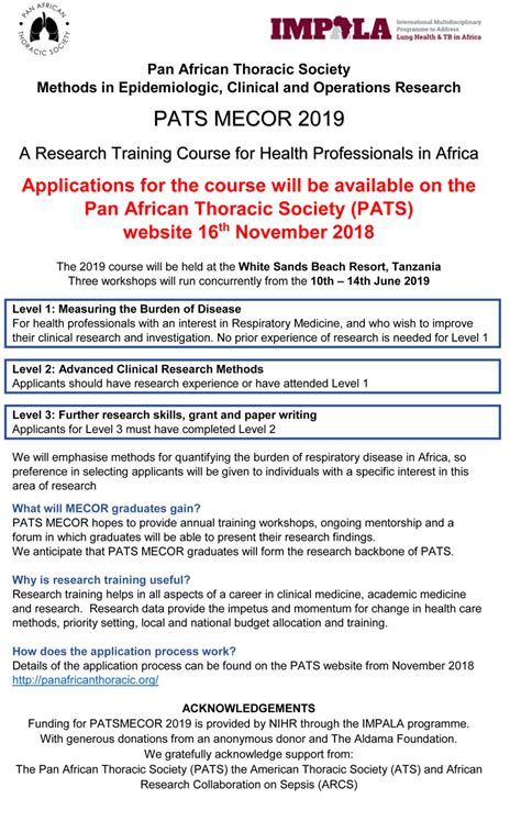 Courses And Events Tb Sequel Project Research Capacity Development Networking