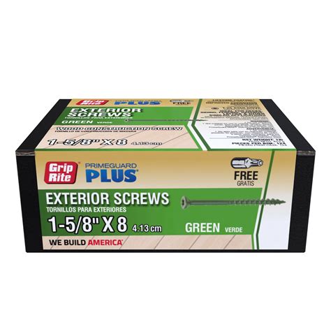 Grip Rite Primeguard Plus 8 X 1 5 8 In Green Wood To Wood Deck Screw