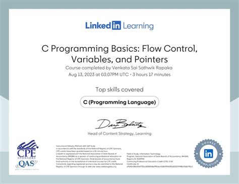 venkata sai sathwik rapaka on linkedin certificate of completion