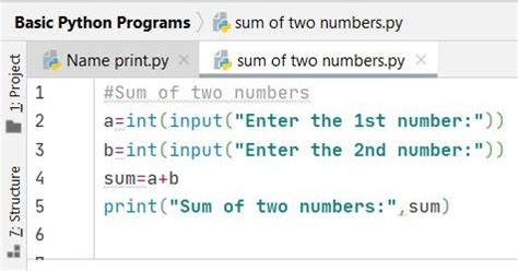 Sum Of Two Numbers Python Program CodexRitik CodexRitik