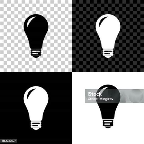 검은 색 흰색과 투명 한 배경에 고립 된 전구 아이콘입니다 에너지 및 아이디어 기호입니다 램프 전기 벡터 일러스트 개념에 대한 스톡 벡터 아트 및 기타 이미지 Istock