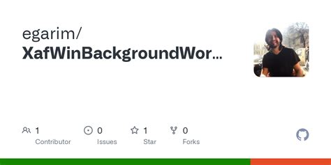 Github Egarimxafwinbackgroundworker