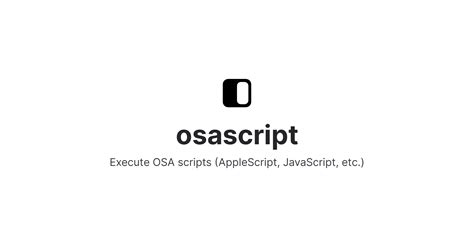Osascript Script Fig